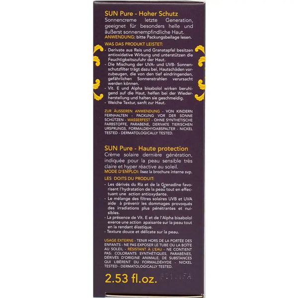 Sun Protection - Locherber Sun Pure Cream Spf50 75Ml - Dermame.Com