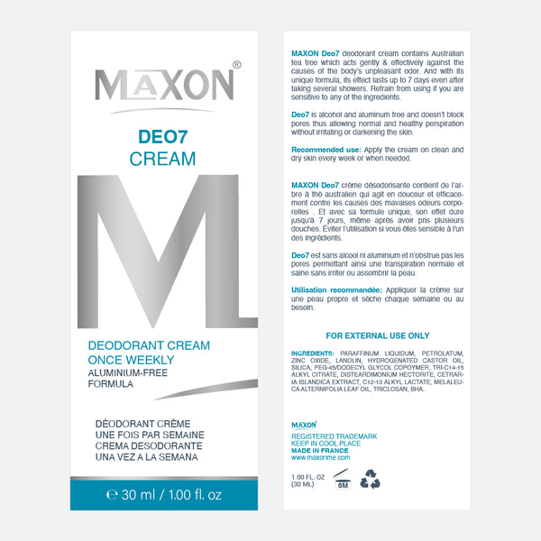 Deodorizing Cream For Sensitive Skin - Maxon Deo 7 Cream 30Ml - Dermame.Com