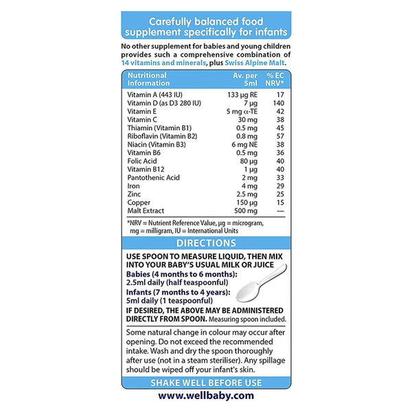 Baby Multivitamin Syrup - Wellbaby Syrup 150Ml - Dermame.Com