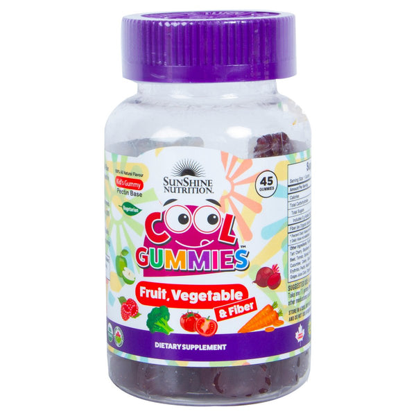 SUNSHINE COOL GUMMIES FRUITS VEG & FIBER 45 GUMMIES – Dermame