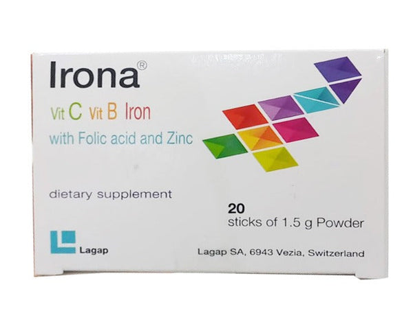 Irona Vit C+B+Iron Sachets 20s – Dermame