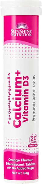 Sunshine Nutrition Calcium+Vitamin D3 20s Tabs – Dermame