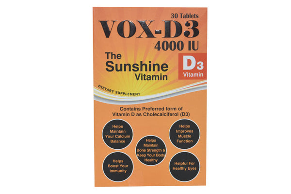 Vox Dei D3 4000 Iu Tabs 30s – Dermame